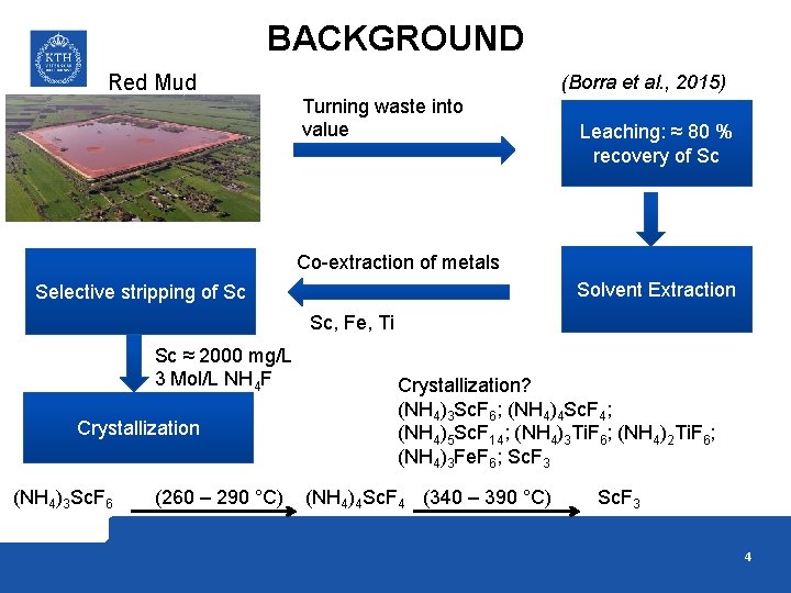 RECOVERY OF SCANDIUM BY CRYSTALLIZATION TECHNIQUES Edward PETERS