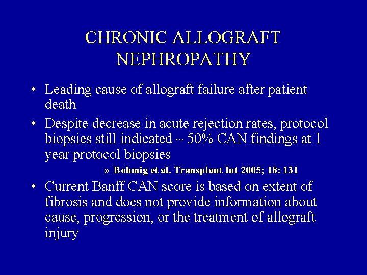 DIFFERENTIAL GENE EXPRESSION PROFILES OF CHRONIC ALLOGRAFT NEPHROPATHY