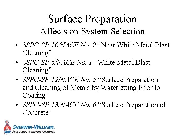 Selecting the Proper CoatingLining System Kevin Morris Market