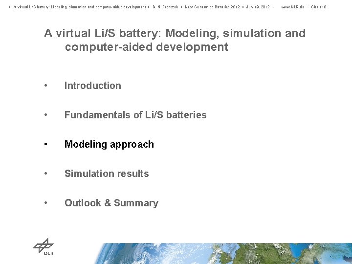 A virtual LiS battery Modeling simulation and computeraided