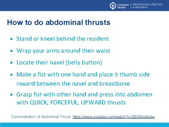 Choking HCA Education Continuing Care Alena Thompson RN