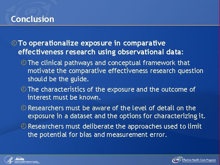 Exposure Definition and Measurement in Observational Comparative ...