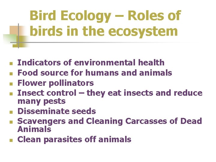 2020 ORNITHOLOGY BC KAREN LANCOUR National Bio Rules