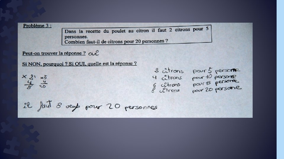 Ateliers mathmatiques La proportionnalit Comment les problmes de