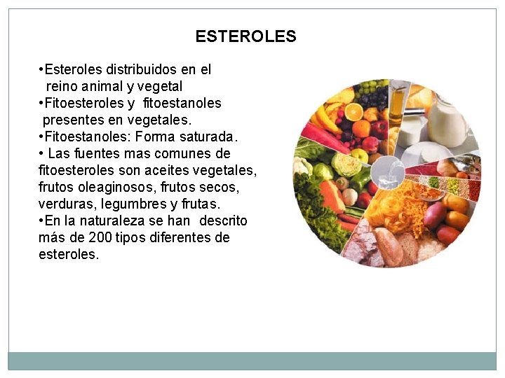 FITOESTEROLES EN ALIMENTOS Y SUS PROPIEDADES SALUDABLES DRA