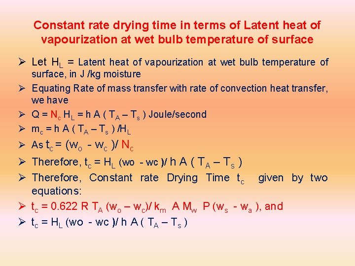 Estimation of Drying Time in spray drying Process