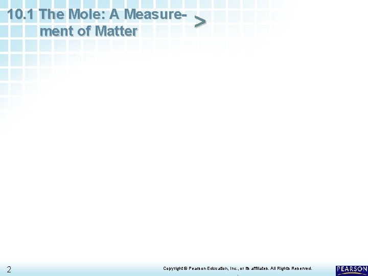 10 1 The Mole A Measurement of Matter
