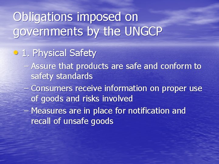 Consumer Protection Source Manual on Consumer Protection United