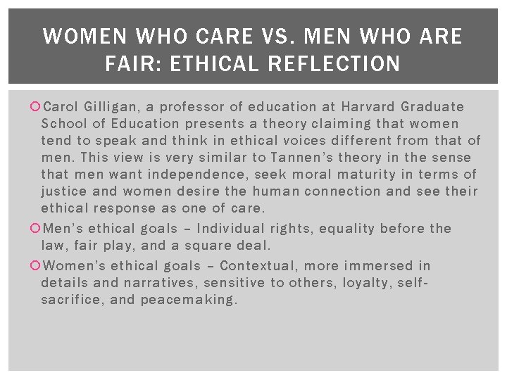 GENDERLECT STYLES A CrossCultural Communication THE CREATOR Deborah