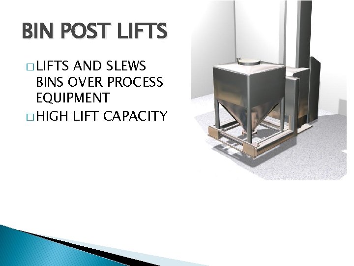 POST LIFT FEATURES BENEFITS AND APPLICATTIONS POST MATERIAL