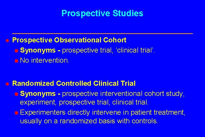 Classification and Bias of Clinical Research Rick Chappell