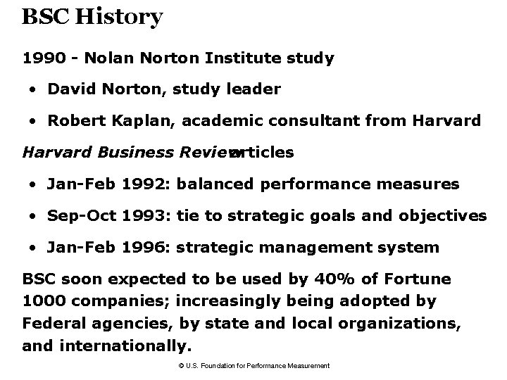 Overview of the Balanced Scorecard Howard Rohm Founder