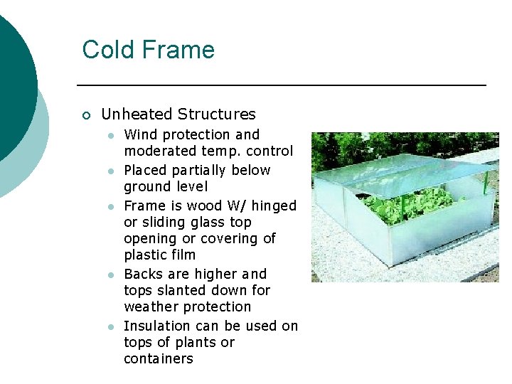 Greenhouse Structures GREENHOUSES Structures covered with transparent ...