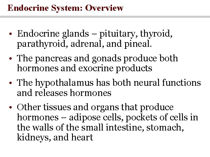The Endocrine Physiology Introduction to Endocrinology Dr Khalid