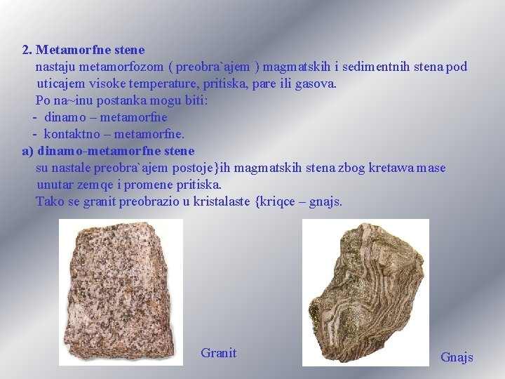 GEOGRAFIJA pripremila profesor geografije Milka Ivi MINERALI Minerali