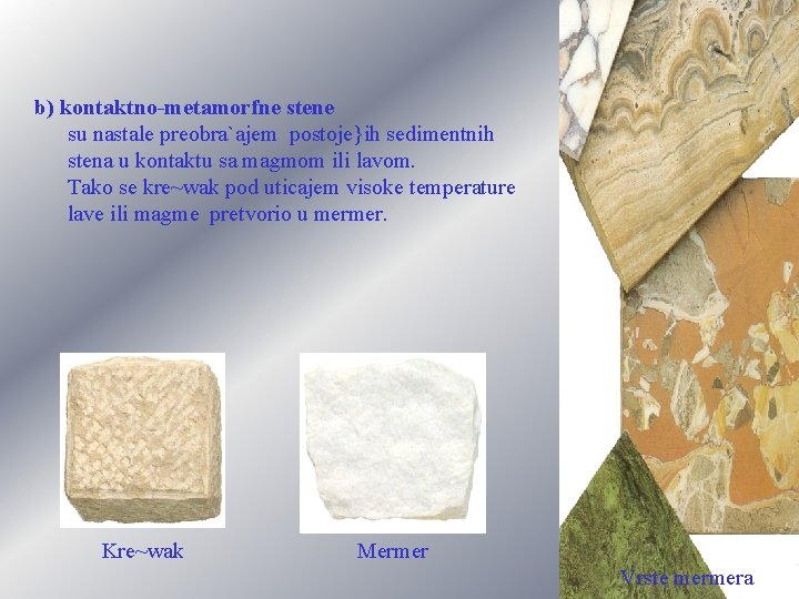 GEOGRAFIJA pripremila profesor geografije Milka Ivi MINERALI Minerali