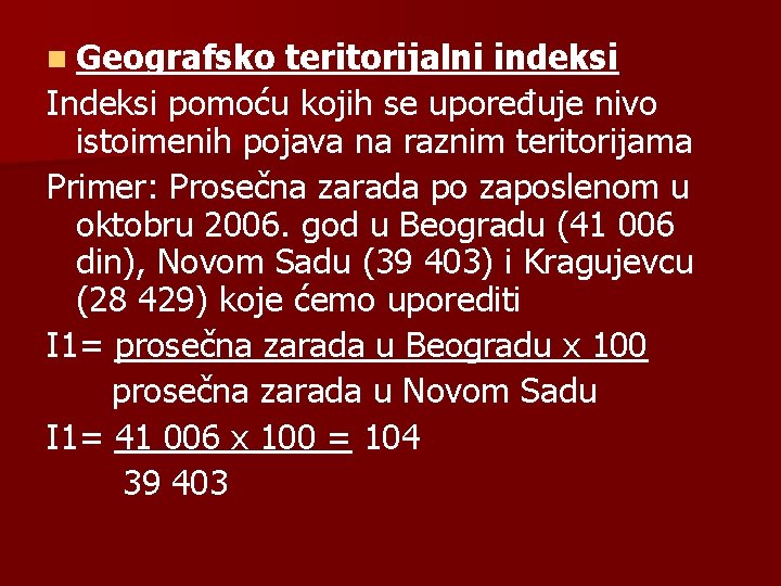 INDEKSI POJAM PRIMENA I VRSTE INDEKSA n Indeksi