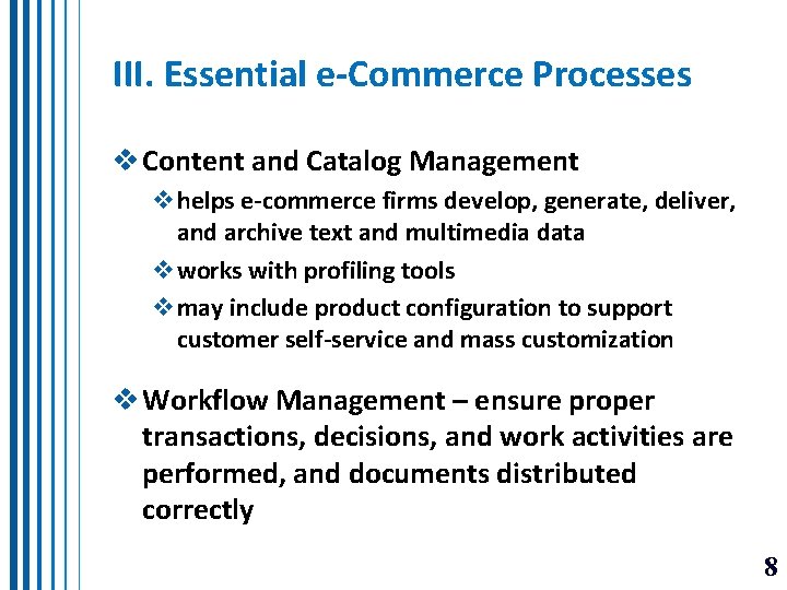 Chapter 9 eCommerce Systems Section 1 ECommerce Fundamentals