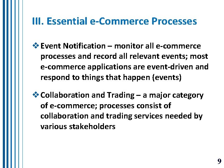 Chapter 9 eCommerce Systems Section 1 ECommerce Fundamentals