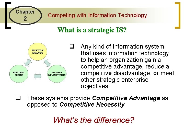 Chapter 2 Competing with Information Technology Why study