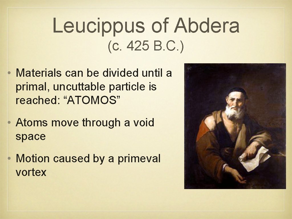 Theories of Matter in Greek Philosophy The History