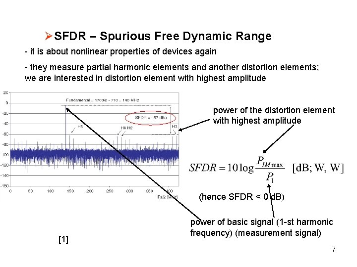 DSL lines diagnostics Parameters of analog part of