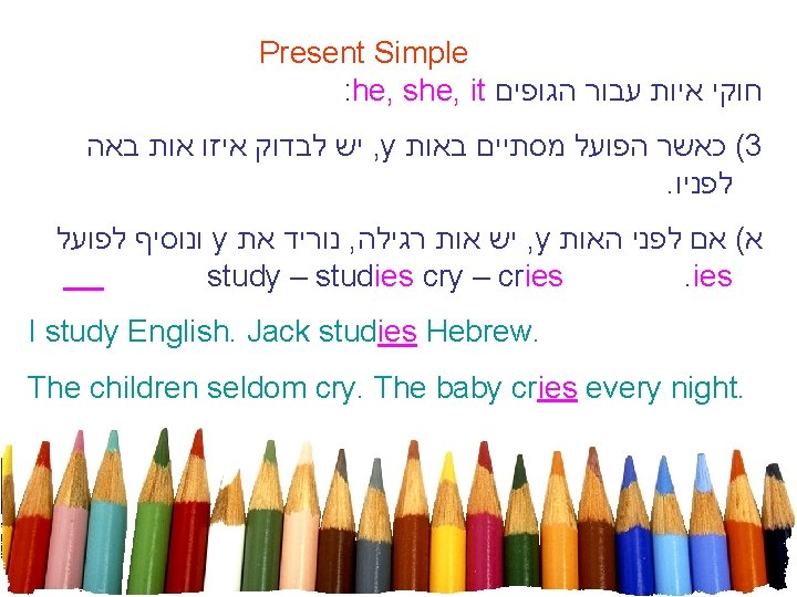 Present Simple Positive and Negative Sentences Present Simple