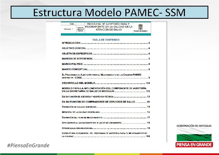 PAMEC Secretarias de Salud Municipales Alcance entes territoriales