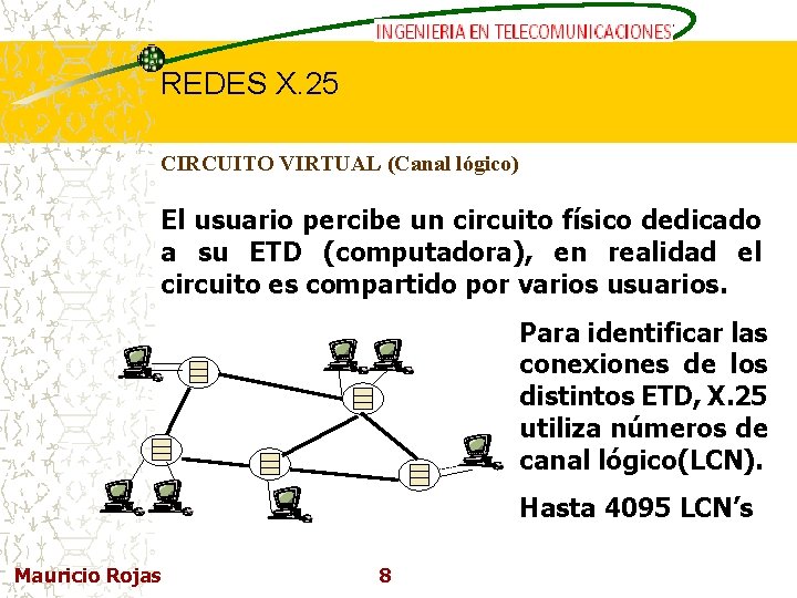 REDES DE COMPUTADORAS I REDES X 25 Mauricio