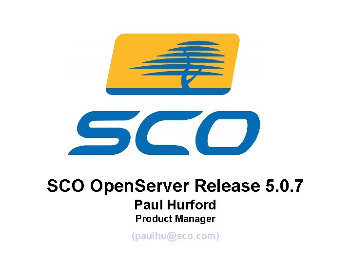 SCO UNIX Operating System Update April 2 2003