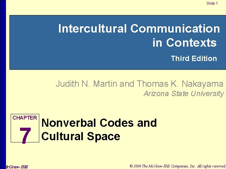 Slide 1 Intercultural Communication in Contexts Third Edition