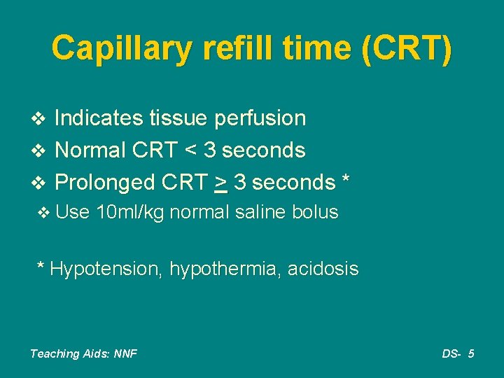 Danger Signs in Newborn Teaching Aids NNF DS