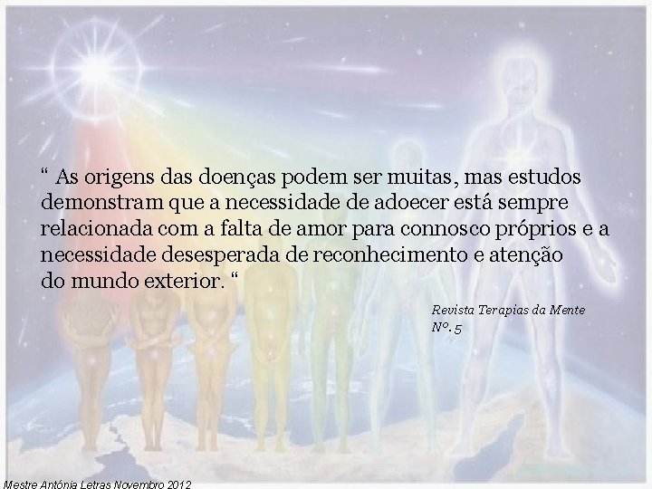 CORPOS SUBTIS E CHAKRAS Mestre Antnia Letras Novembro