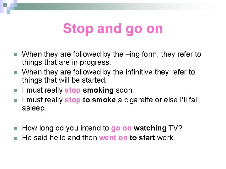 Ing Form or Infinitive For Bachillerato Students According