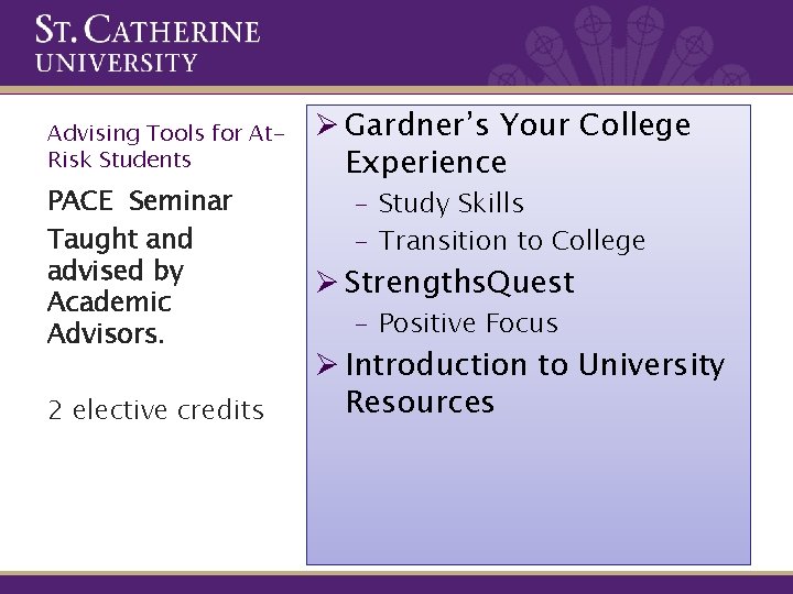 CREATING AN INTRUSIVE ADVISING MODEL FOR HIGH RISK