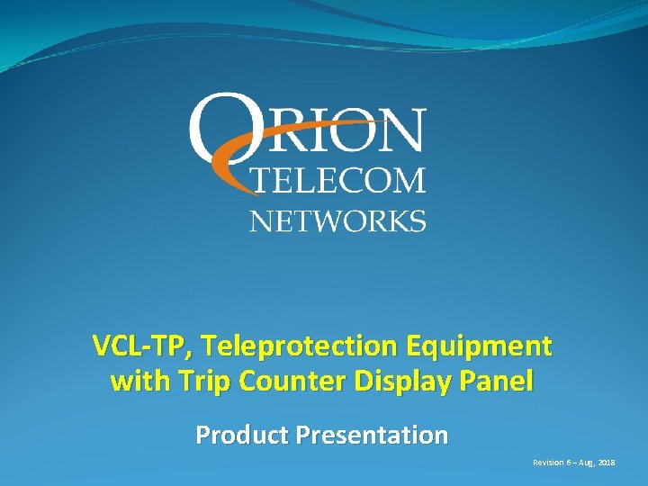 VCLTP Teleprotection Equipment with Trip Counter Display Panel