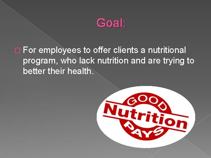Nutrition Equipment and Software Carly Coombs Staff at