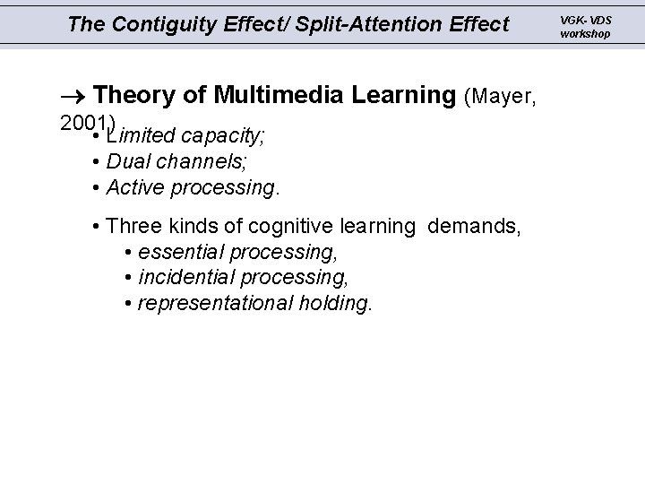 The Contiguity Effect SplitAttention Effect The Contiguity Effect