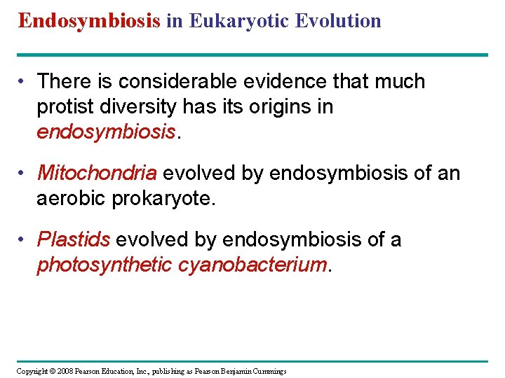 Chapter 28 Protists Power Point Lecture Presentations for