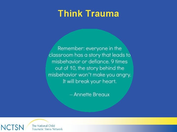 Think Trauma Learning Objectives What Will I Learn