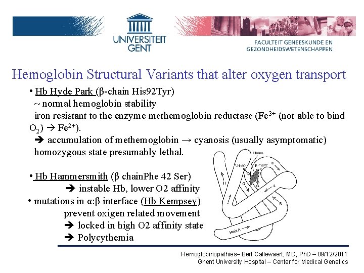Principles of Molecular Disease Lessons from the Hemoglobinopathies