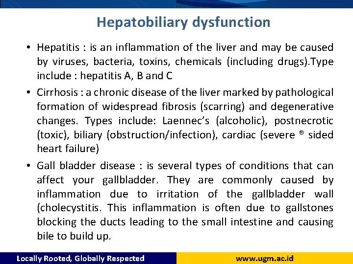 Drugs for Hepatobiliary Disorders Mustofa Bagian Farmakologi Terapi