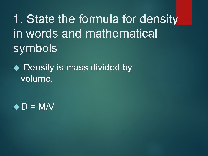 Remember the Triangle M D V 1 State