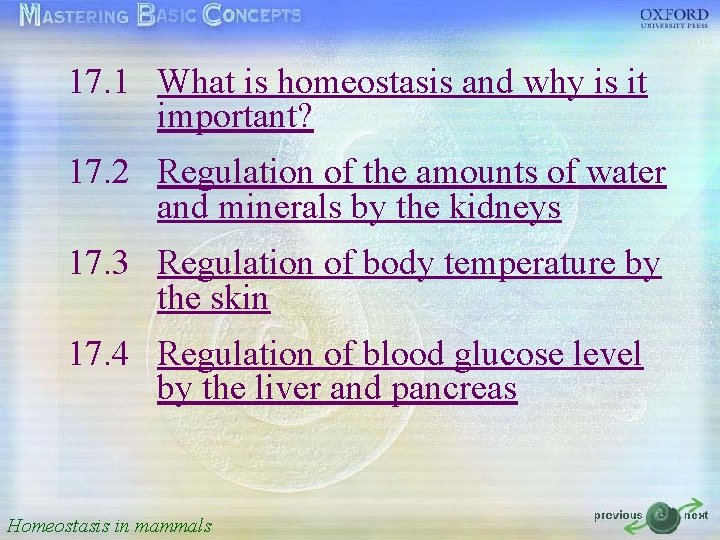 17 1 What is homeostasis and why is
