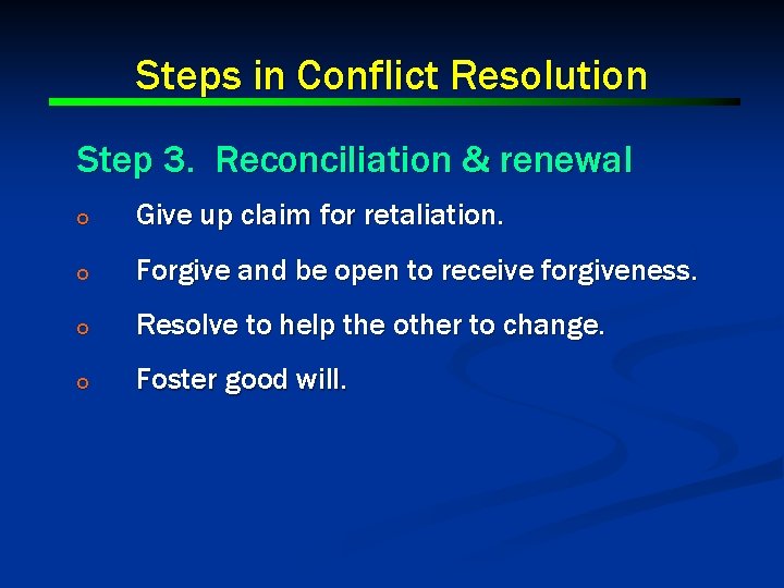 Principles of Peacebuilding and Conflict Resolution All people