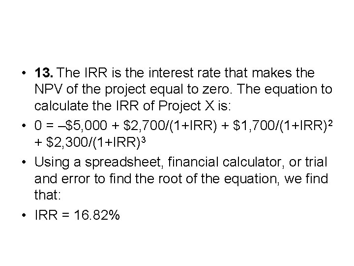 Chapter 9 Questions and Problems 1 Calculating Payback