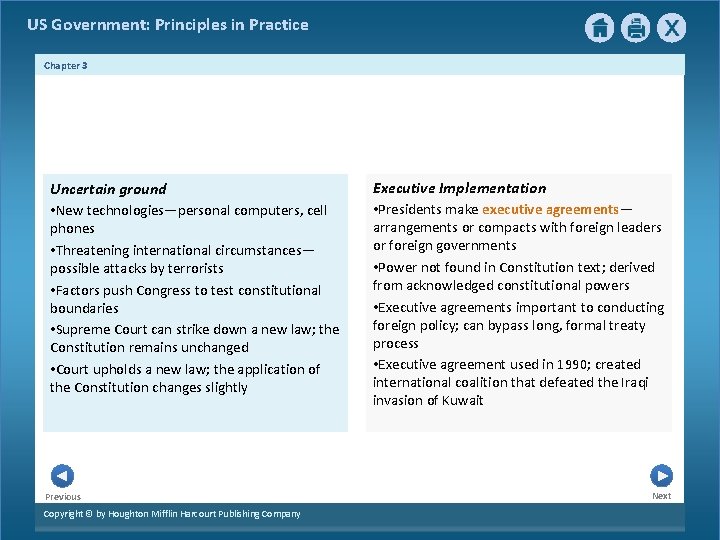 US Government Principles in Practice Chapter 3 Next