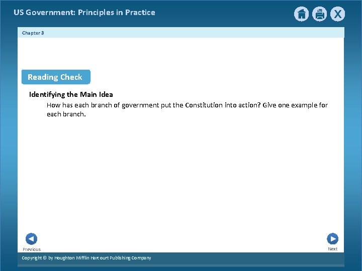 US Government Principles in Practice Chapter 3 Next