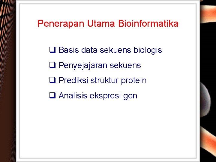 http id wikipedia orgwikiBioinformatika q Ruang lingkup bioinformatika