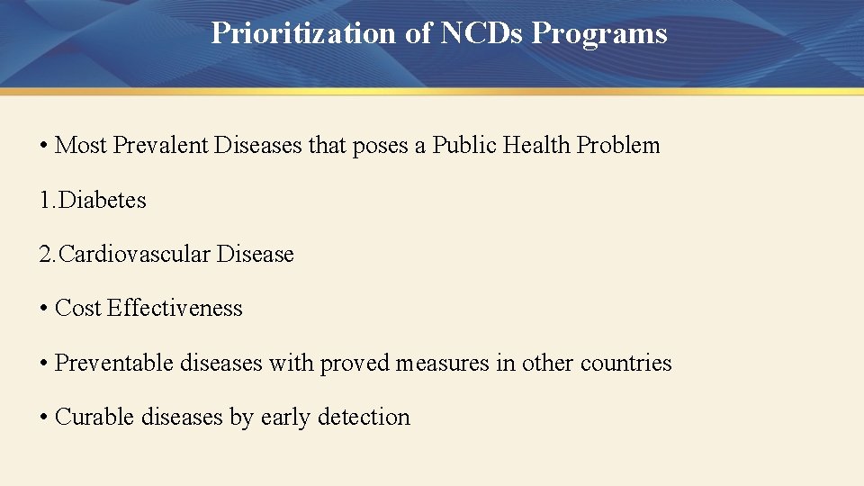 Non Communicable Diseases Osama A Samarkandi Ph D